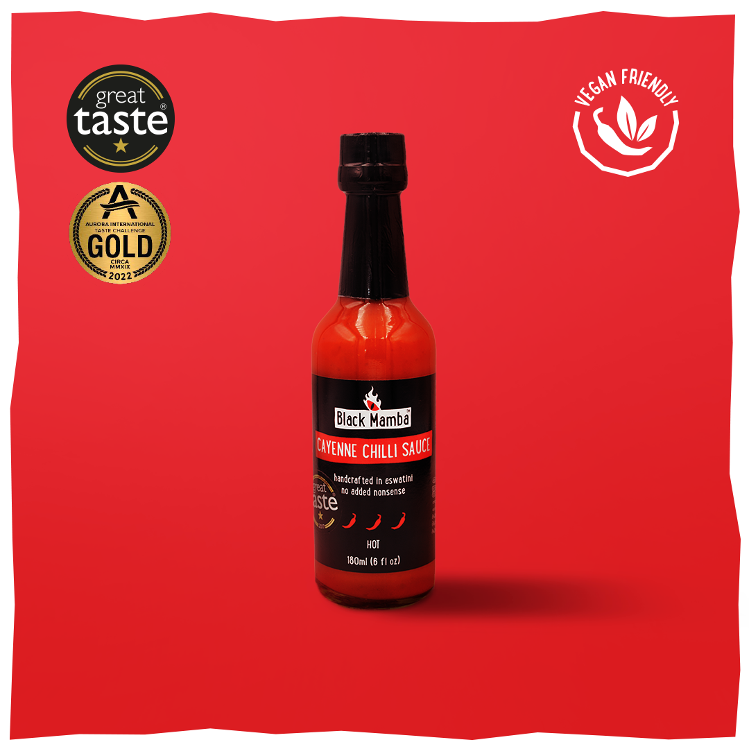 Cayenne Chilli Sauce (180ml) – Black Mamba Chilli